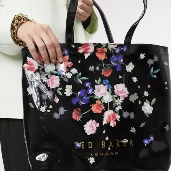 Ted Baker | Bags | New Ted Baker Large Icon Elizcon Sandalwood Floral Large Shopper Tote Bag ...